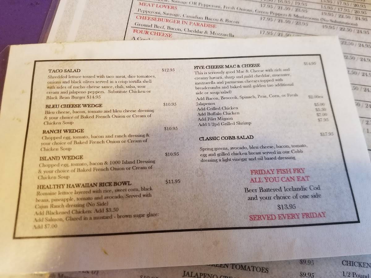 Menu at KRH - Kelsey Road House pizzeria, Lake Barrington, 352 Kelsey Rd
