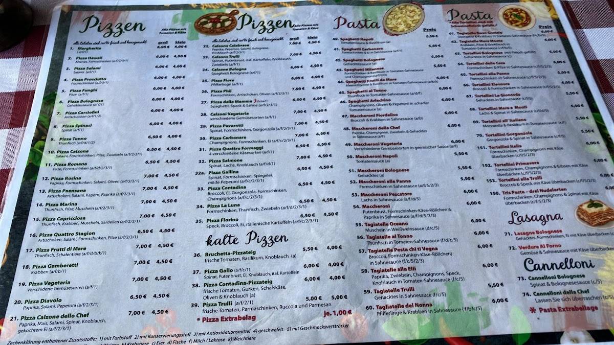 Speisekarte von Pizzeria Trulli, Bochum, Castroper Str. 238