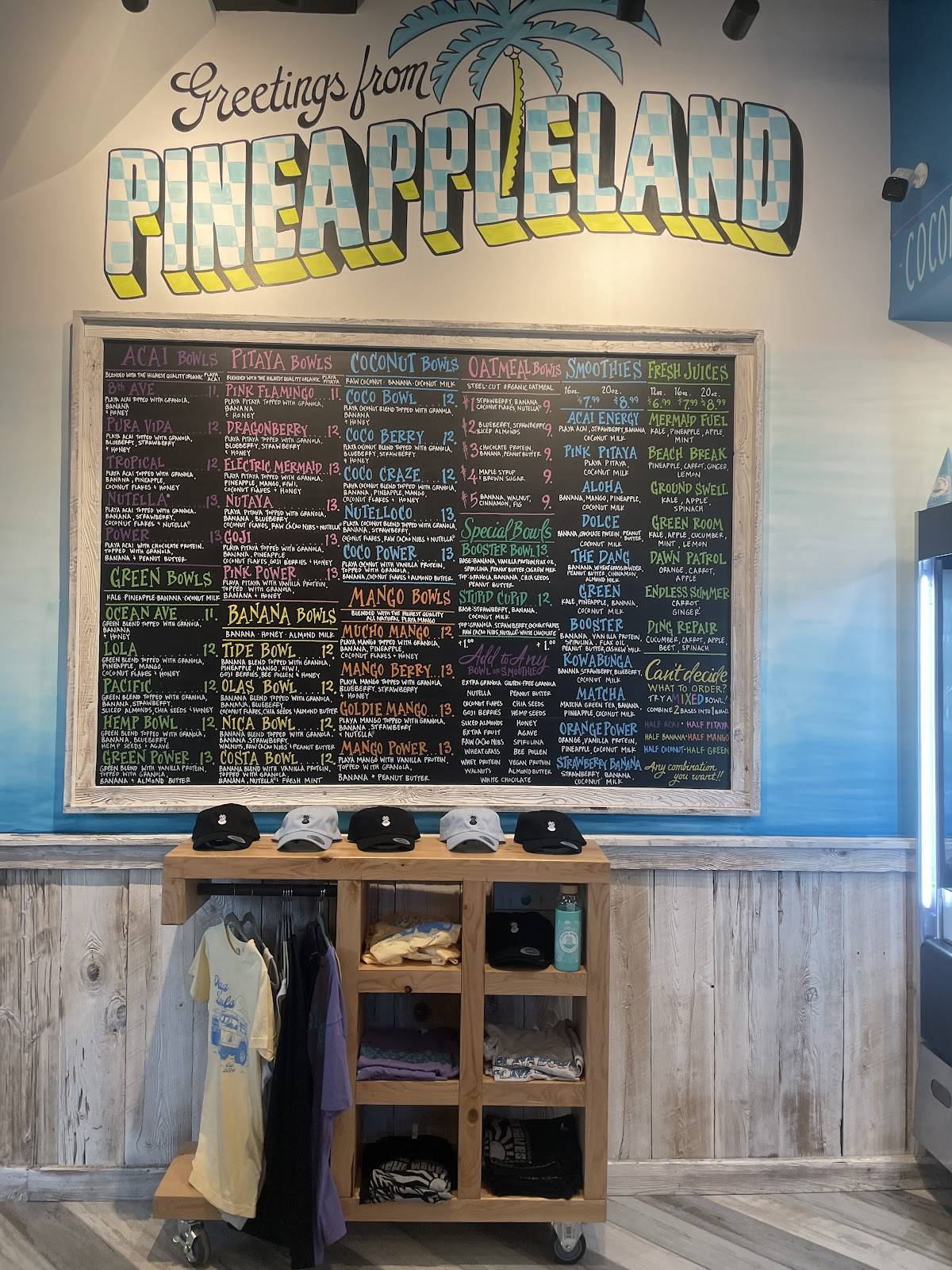 Menu at Playa Bowls pub & bar, Wyomissing