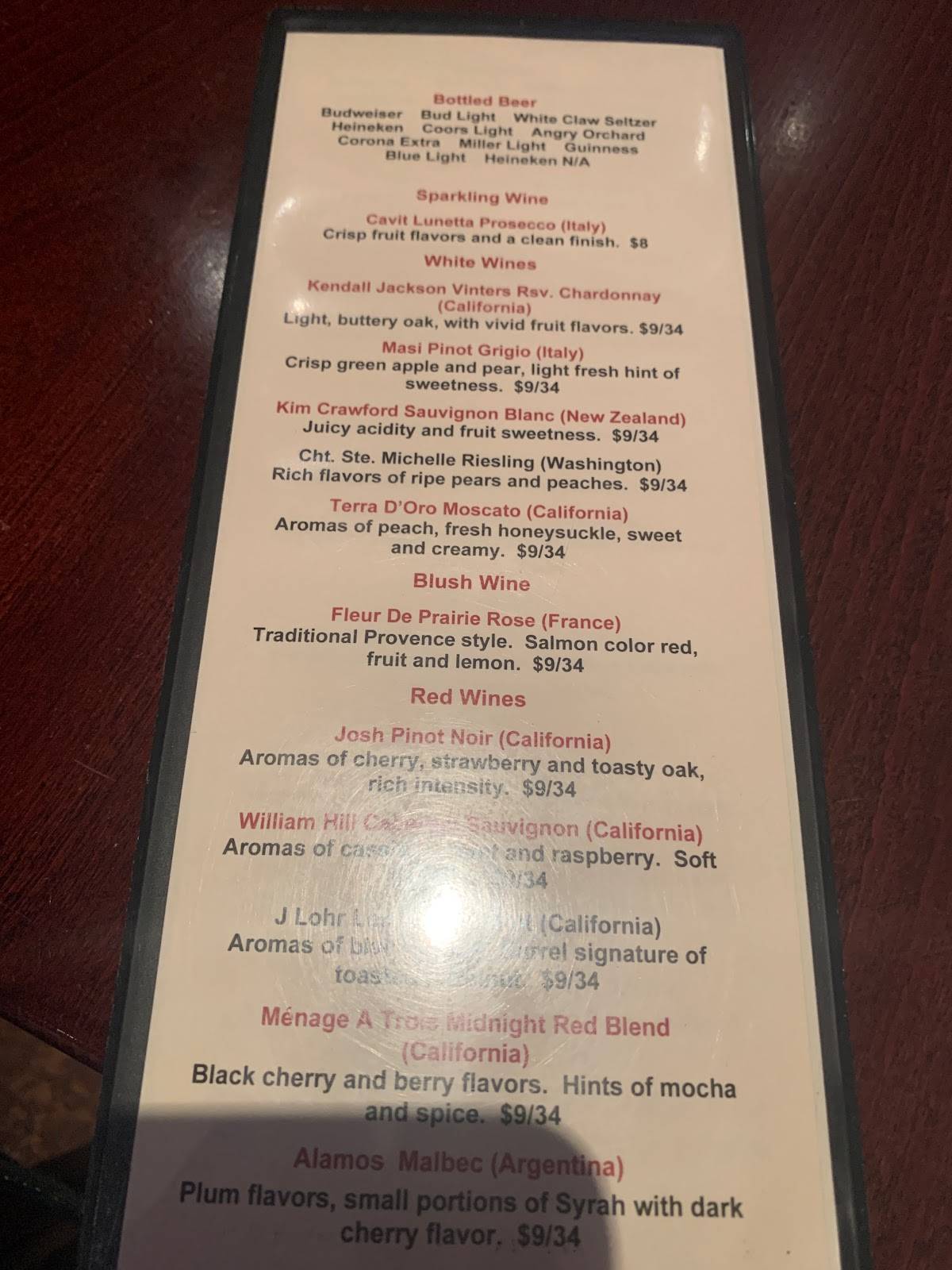 Menu at Players Waterfront Eatery pub & bar, Lake Placid