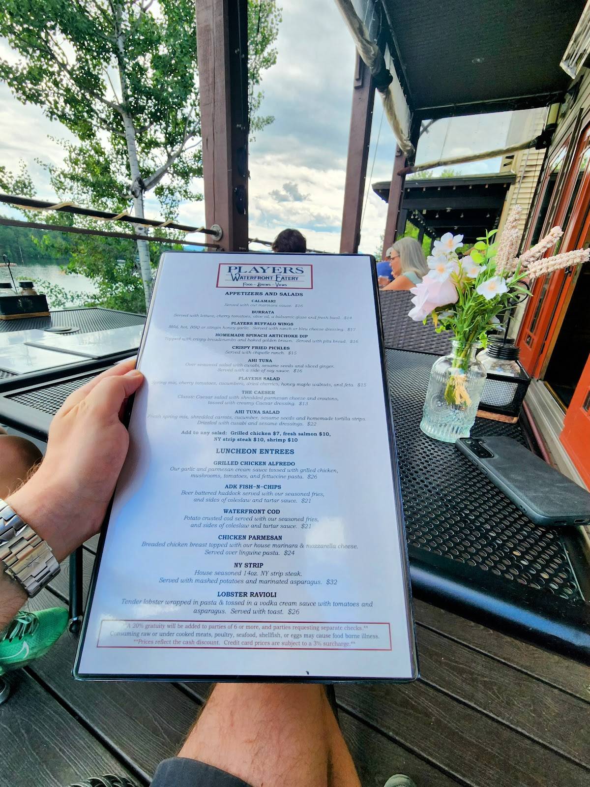 Menu at Players Waterfront Eatery pub & bar, Lake Placid
