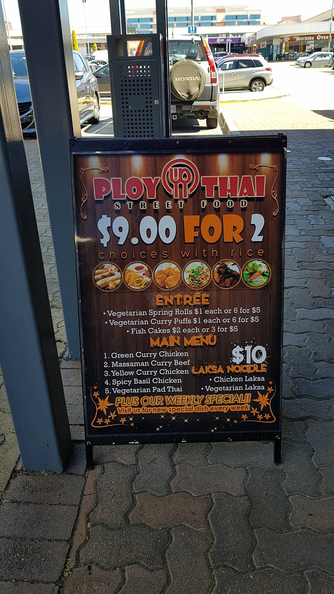 Menu at Ploy Thai Street Food restaurant, Greenway