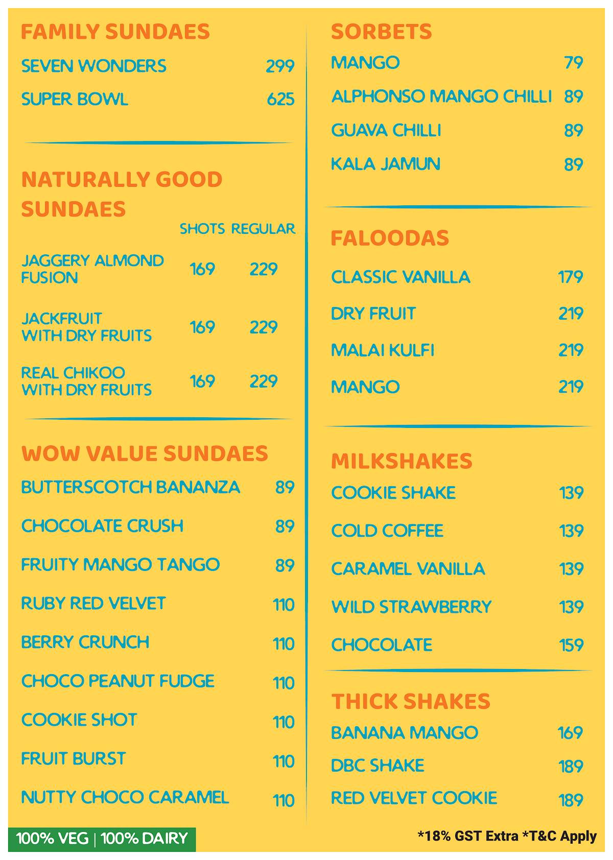 Menu at Polar Bear Ice Cream Sundaes - Thoraipakkam, Chennai