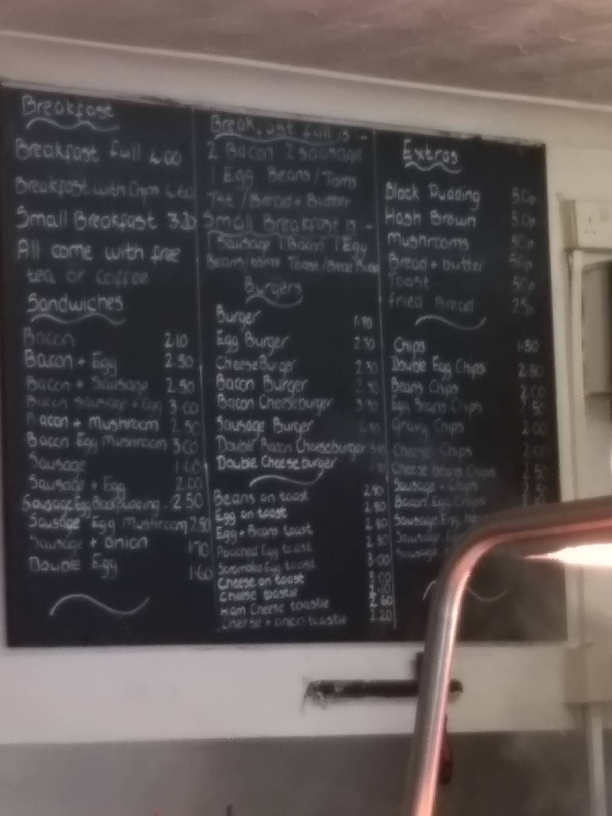 Menu at Polo Grounds Diner cafe, Pontypool