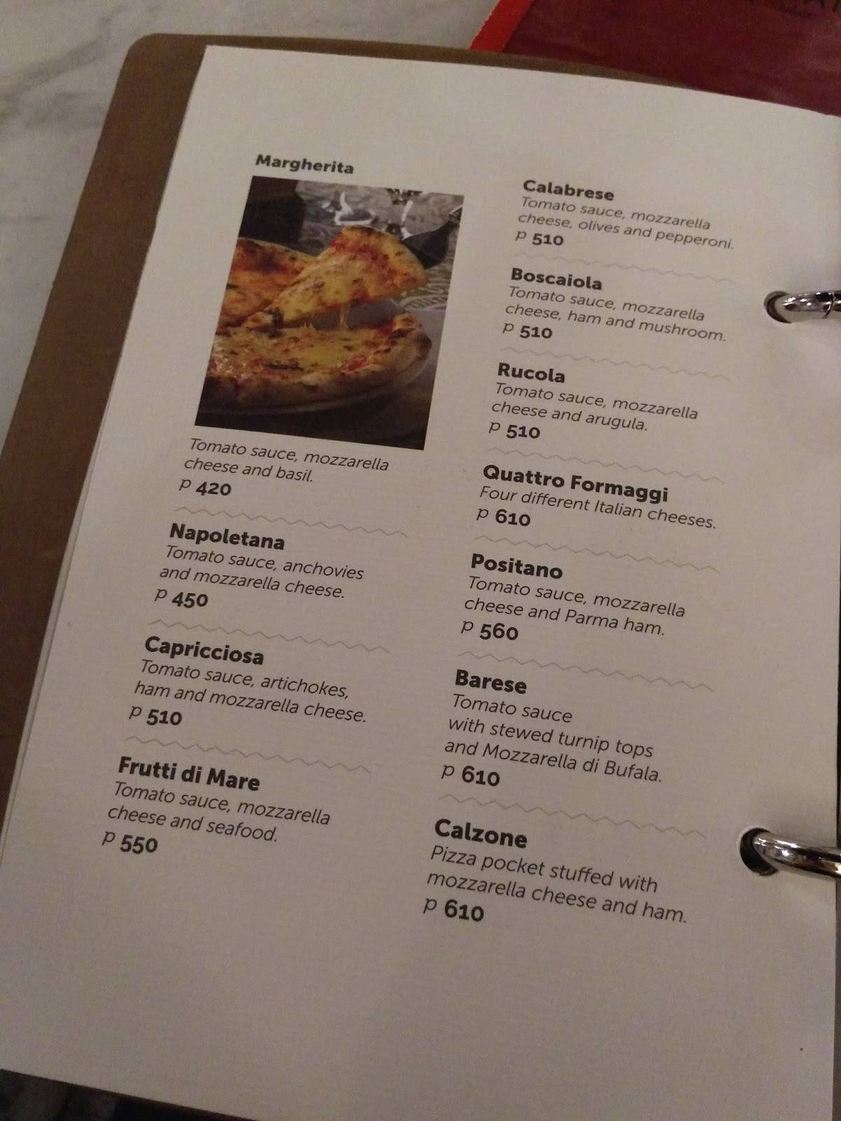 Menu at Ponte Rialto Venice Grand Canal Mall restaurant, Taguig, A122 ...