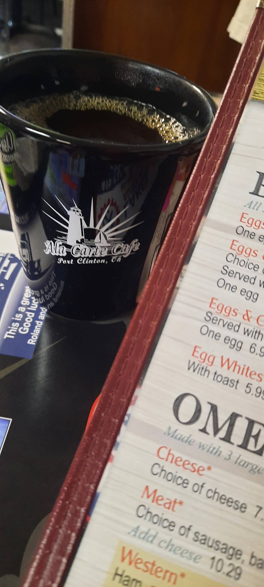 Menu at Ala Carte Café cafe, Port Clinton