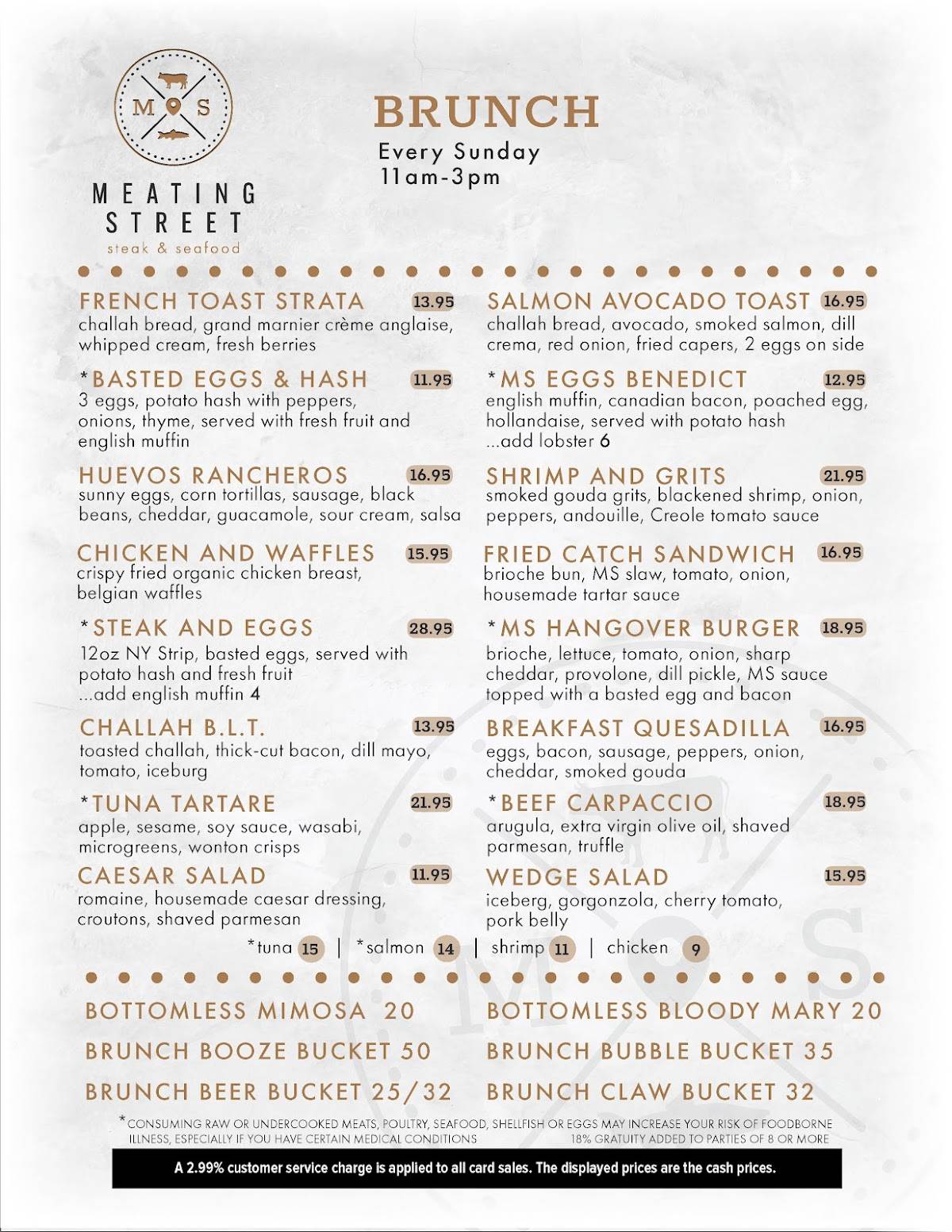 Menu at Meating Street Seafood & Steakhouse, Port St. Lucie