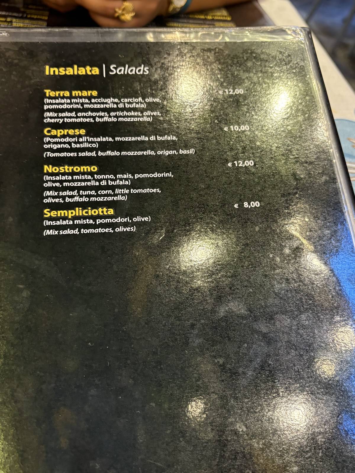 Menu au Portico Pizzeria e Trattoria Via Tribunali, Naples