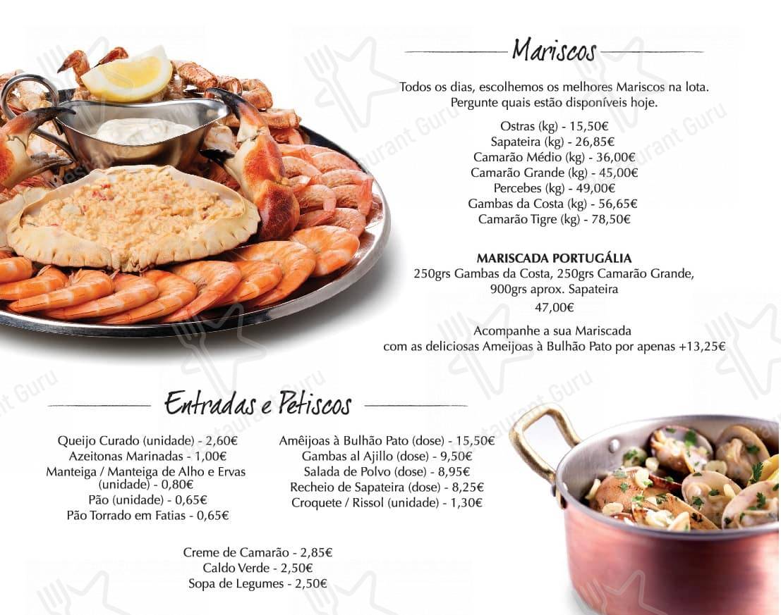 Menu em Cervejaria Portugália restaurante, Lisboa, Av. Lusíada C. C ...