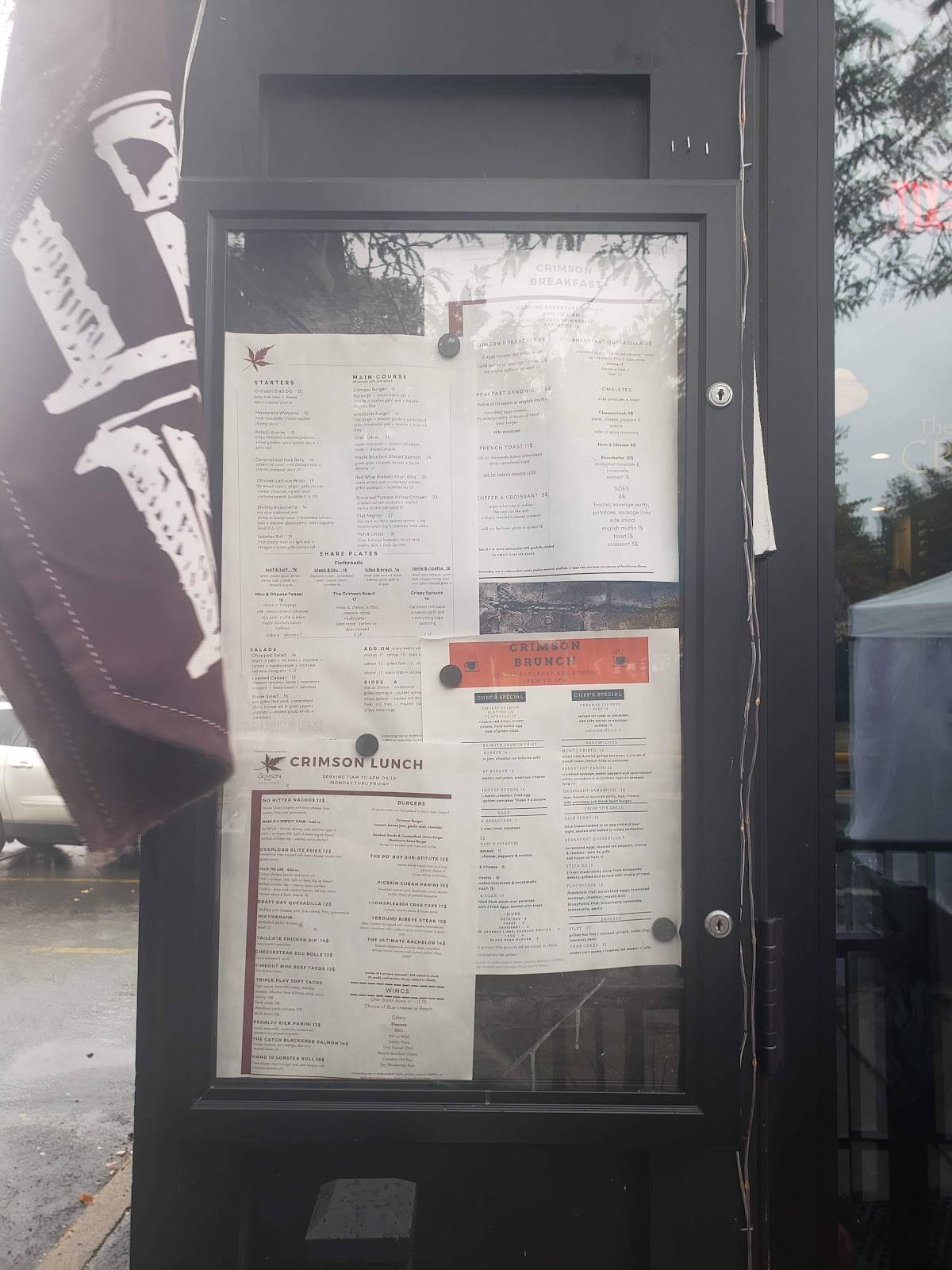Menu at The Crimson House pub & bar, Pottsville