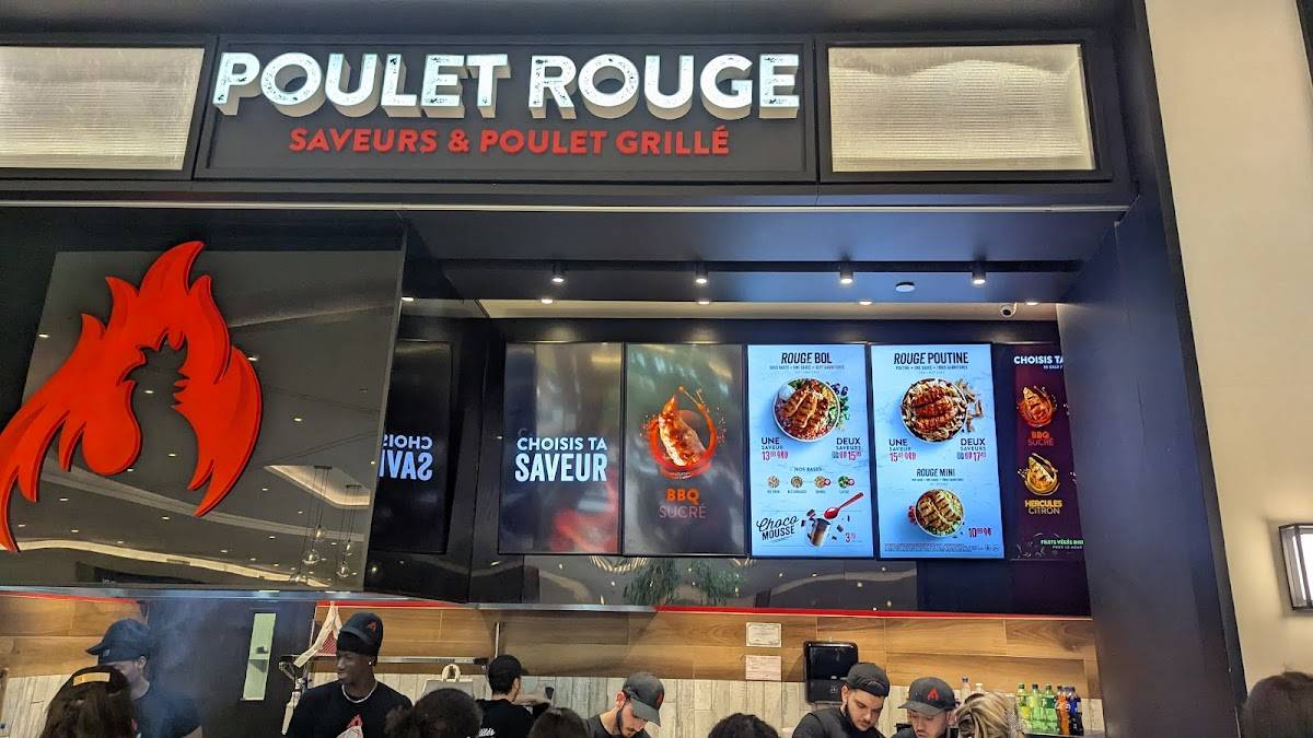 Menu at Poulet Rouge restaurant, Saint-Hyacinthe
