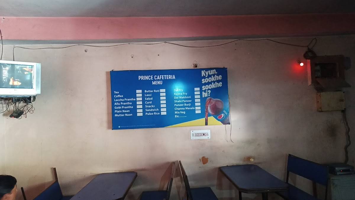 Menu at Prince food junction, India
