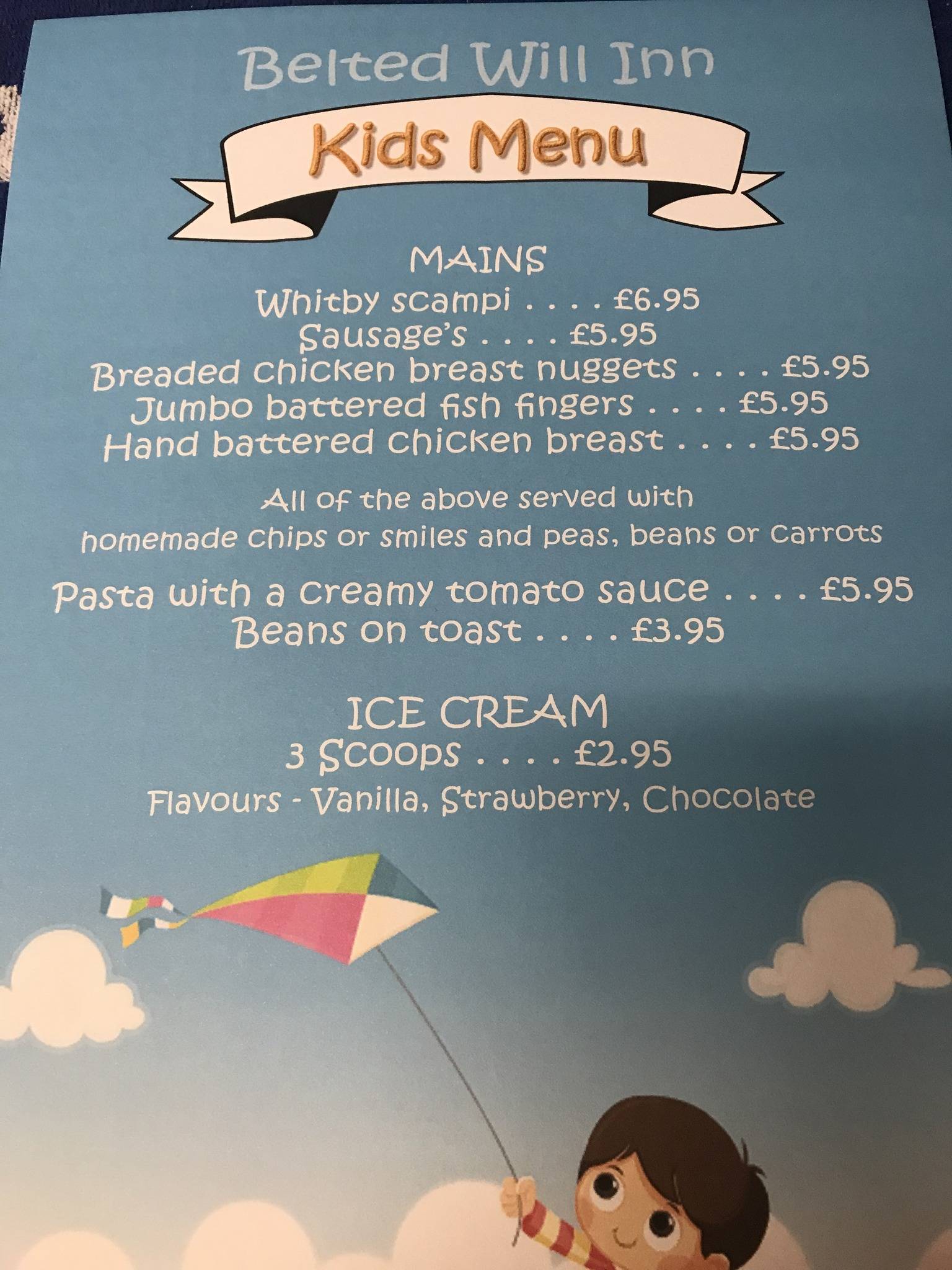 Menu at Belted Will pub & bar, Brampton