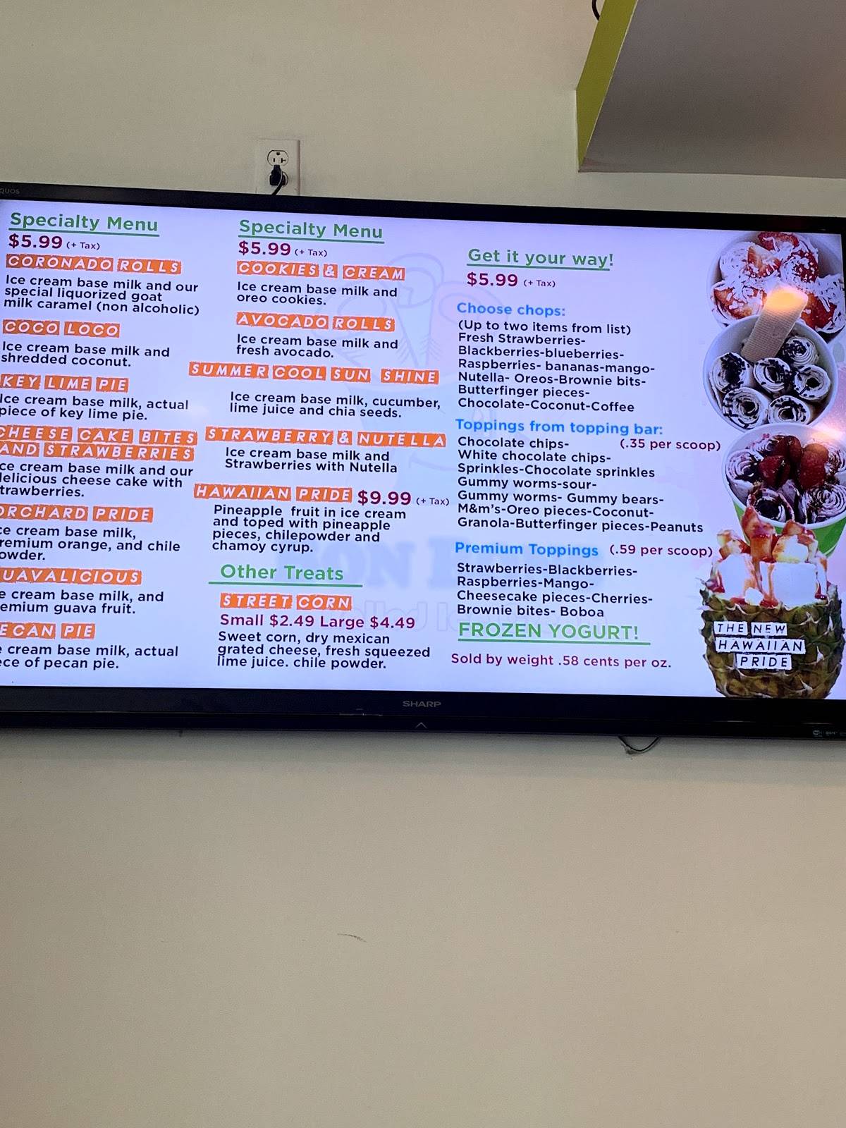 Menu at Bon Bon Ice Creams, Coimbatore, Shop No