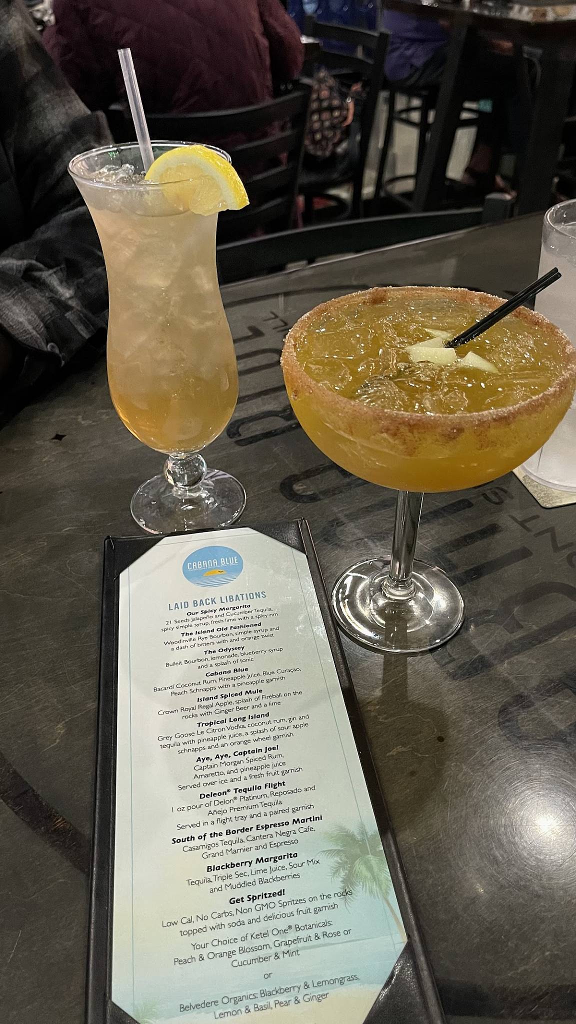 Menu at Cabana Blue Lakefront Sports Bar & Grill, Clay Township