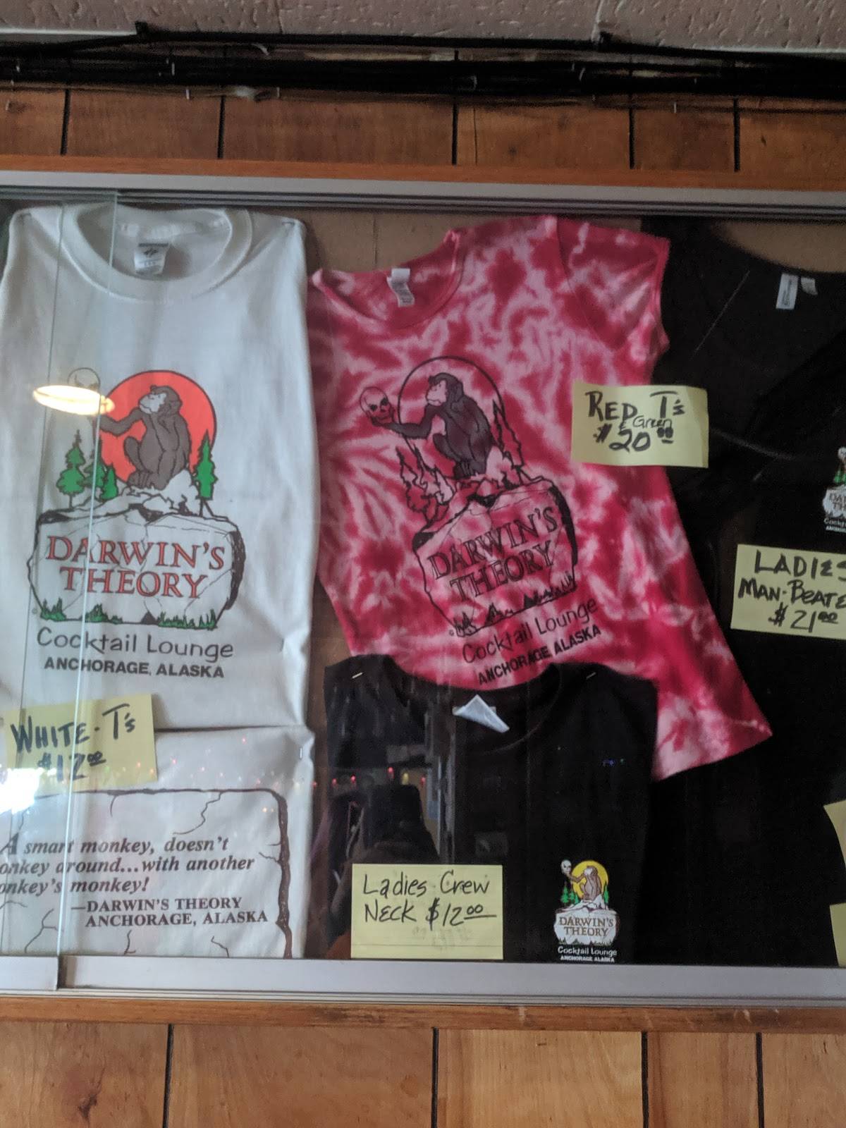 Menu at Darwin's Theory pub & bar, Anchorage