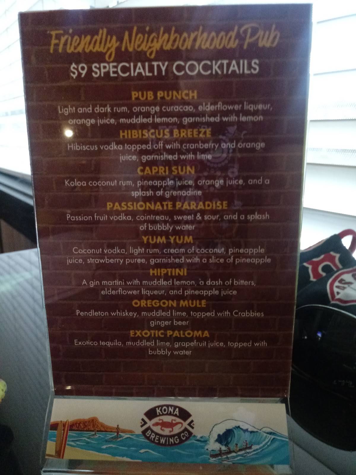Menu at Chambers Grill and Taphouse pub & bar, Eugene
