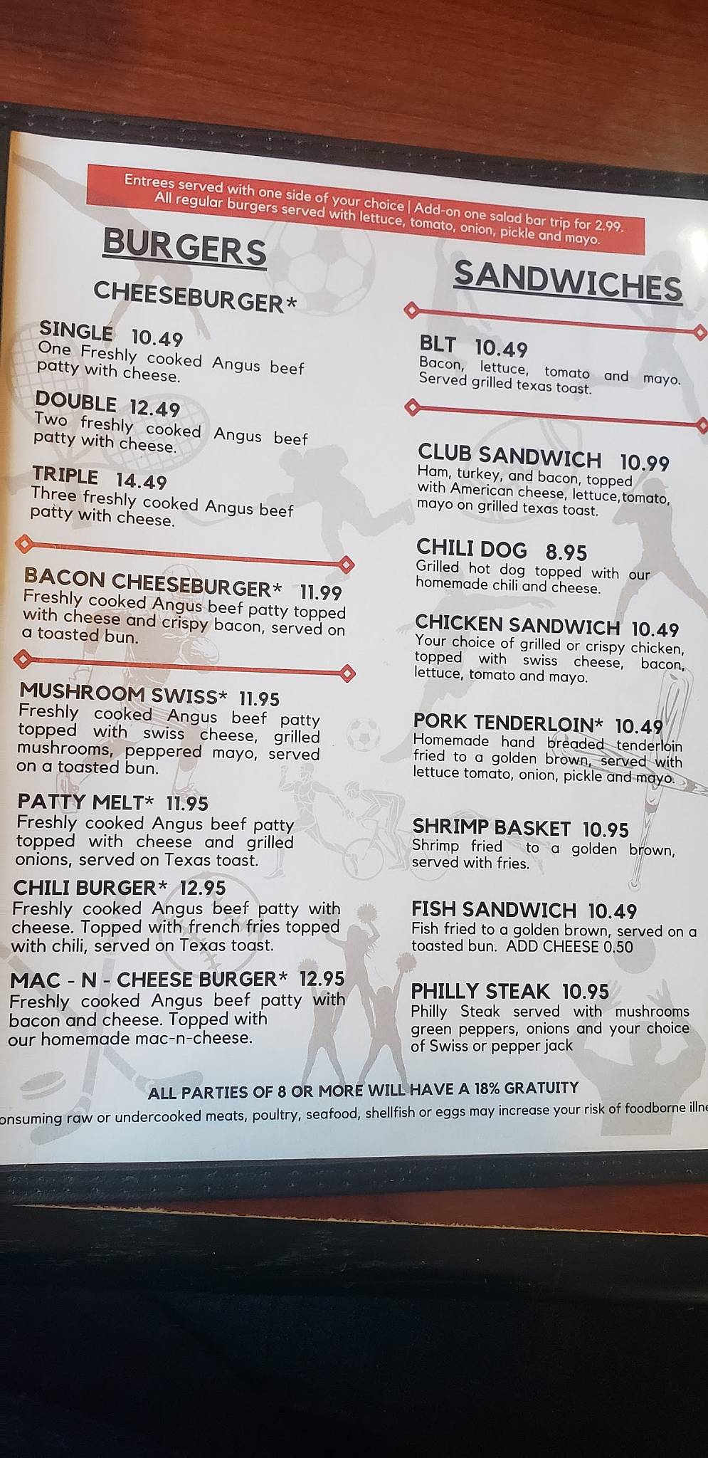 Menu at Home Team Cookout pub & bar, Council Bluffs