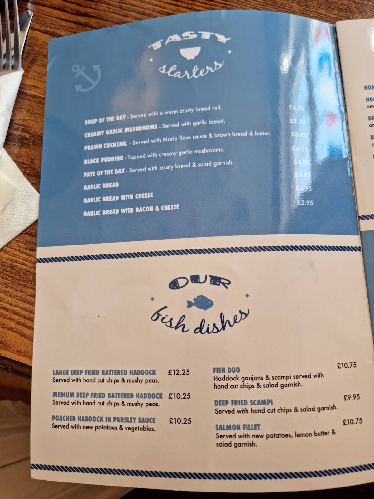Menu at Humber Tavern pub & bar, Hull