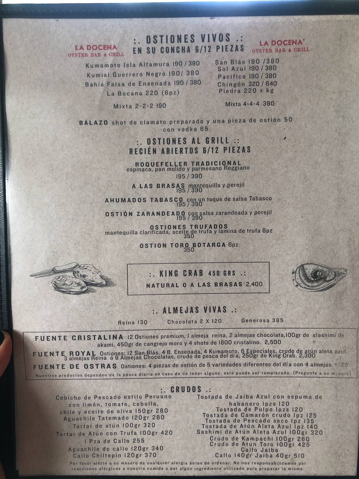 Carta del pub y bar La Docena Andares, Zapopan, Blvrd Puerta del Hierro ...