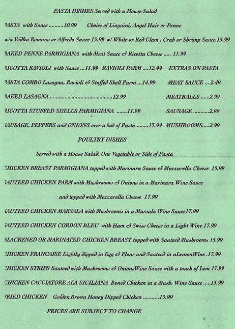 Menu at The Langhorne Hotel pub & bar, Langhorne