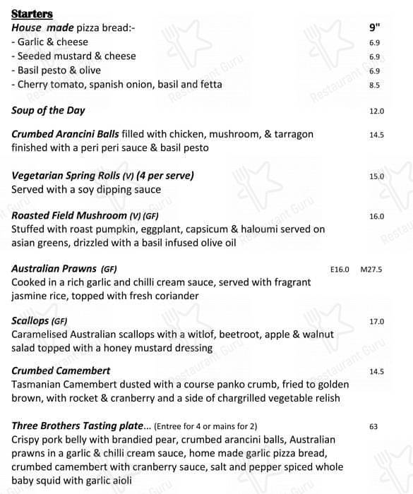 Menu at Meadows Hotel pub & bar, Meadows