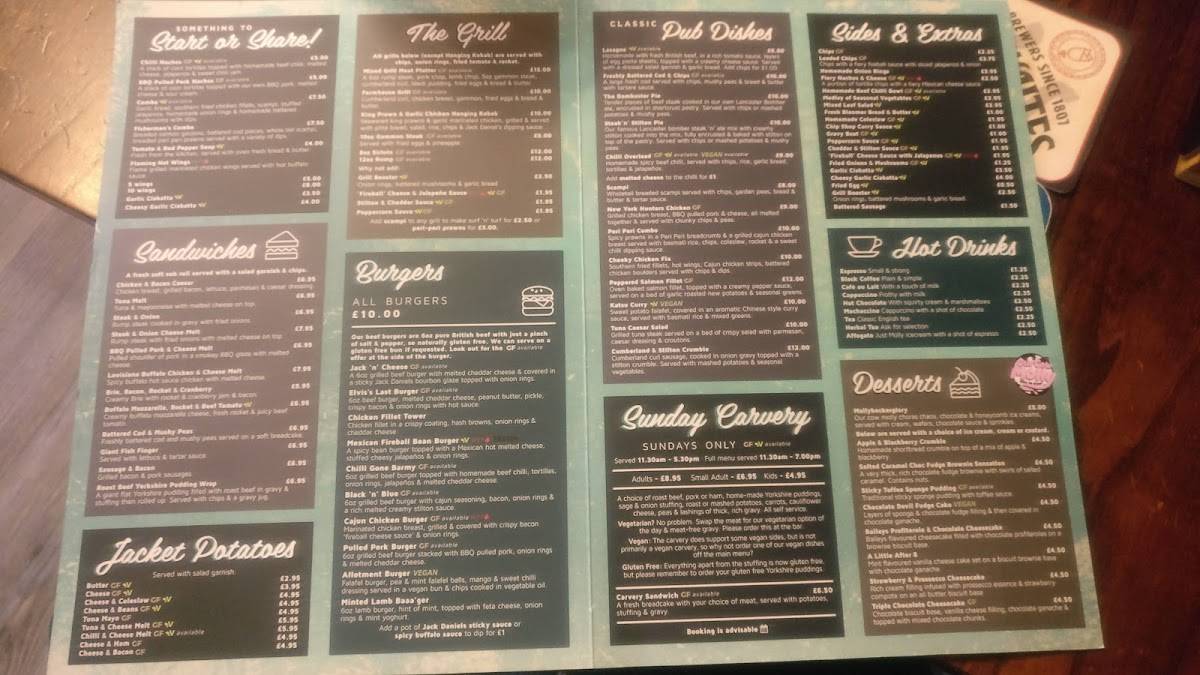 Menu at Old Horns Inn pub & bar, Sheffield