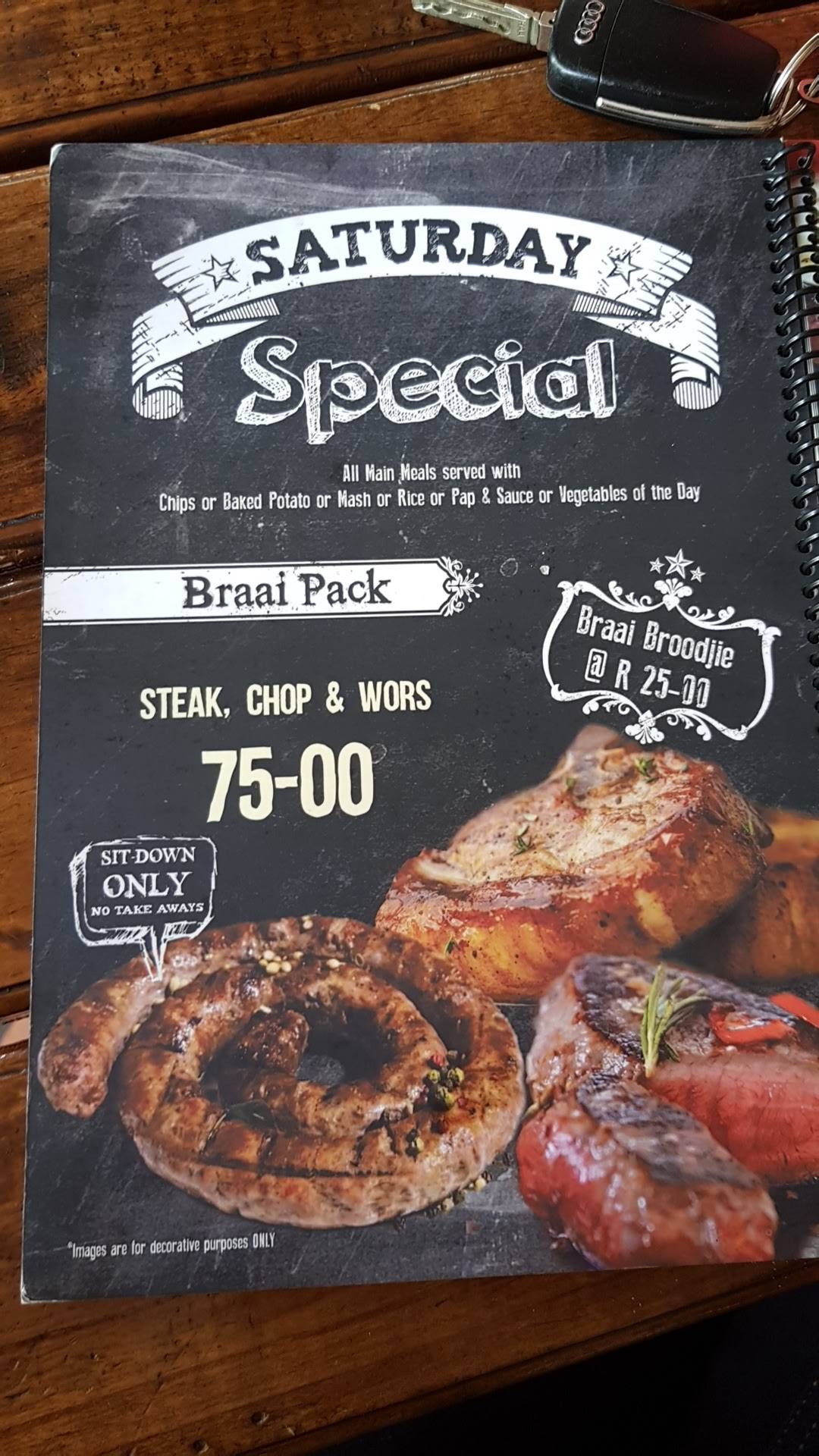 Carta de Oppi Stoep Bar & Braai, Pretoria