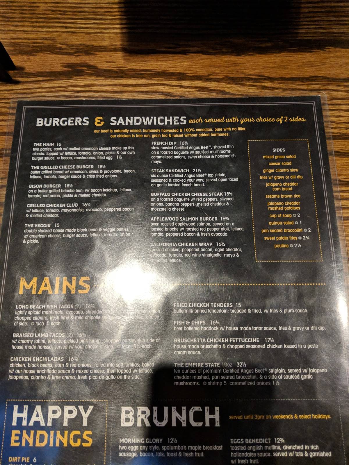 Menu at State & Main pub & bar, London