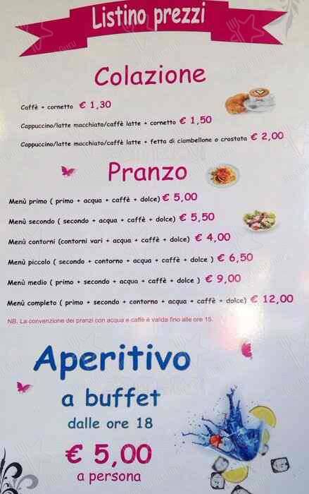 Speisekarte von Sweet Bar, ROM, Via Baldo degli Ubaldi