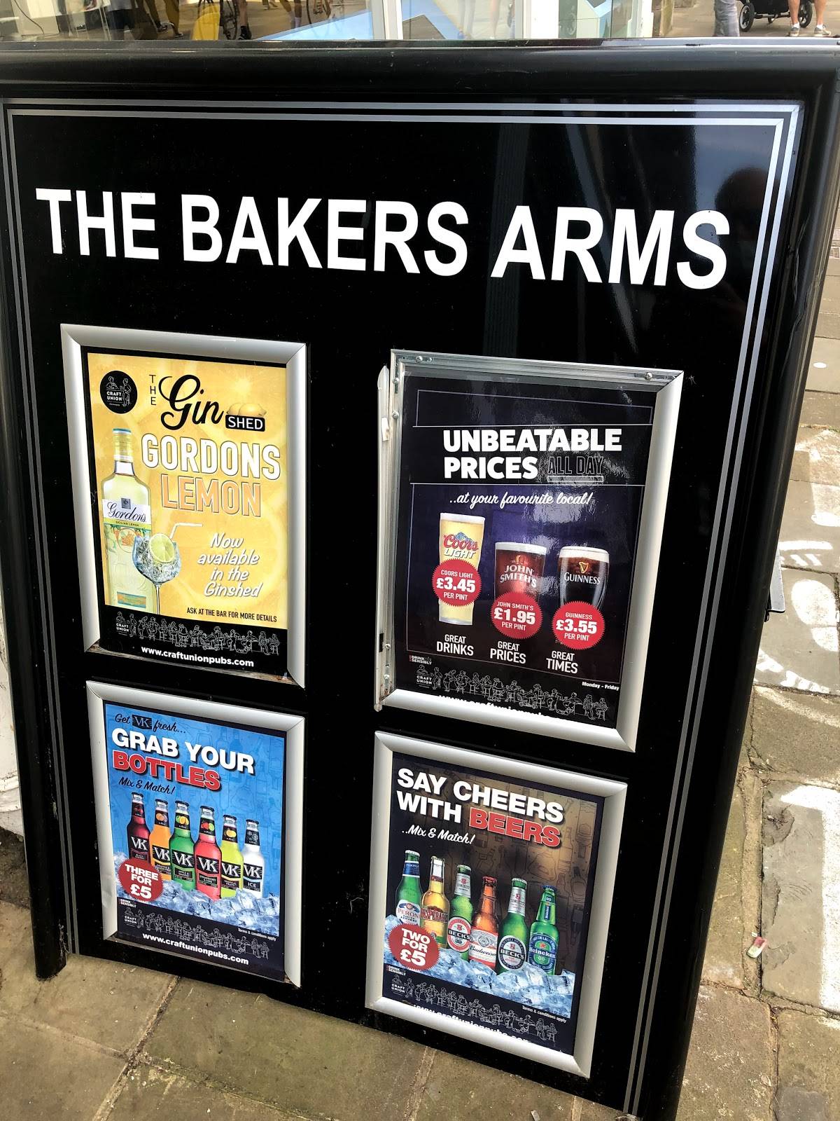 Menu at The Bakers Arms pub & bar, Winchester