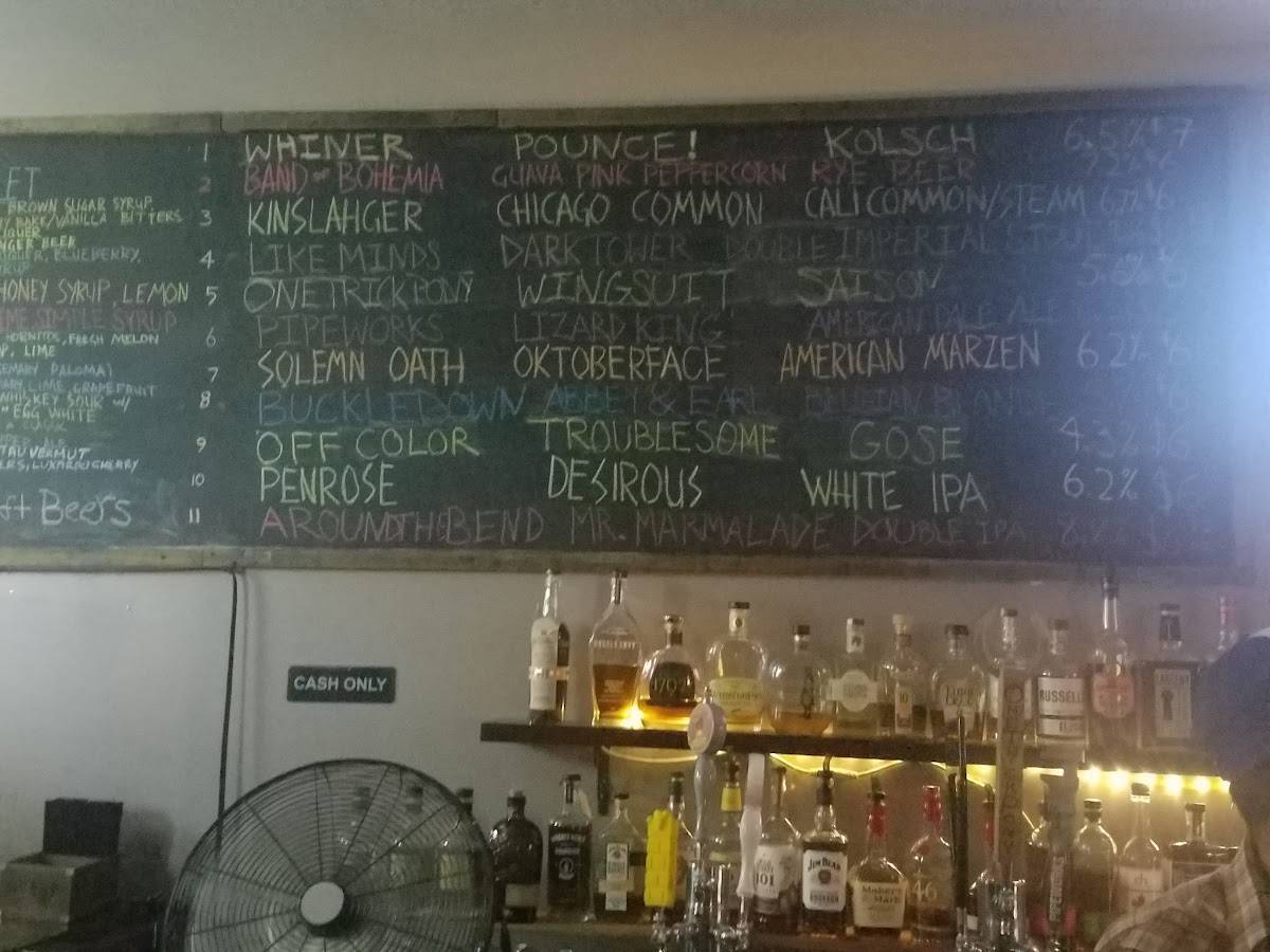 Menu at The Barrel, Chicago, S Damen Ave