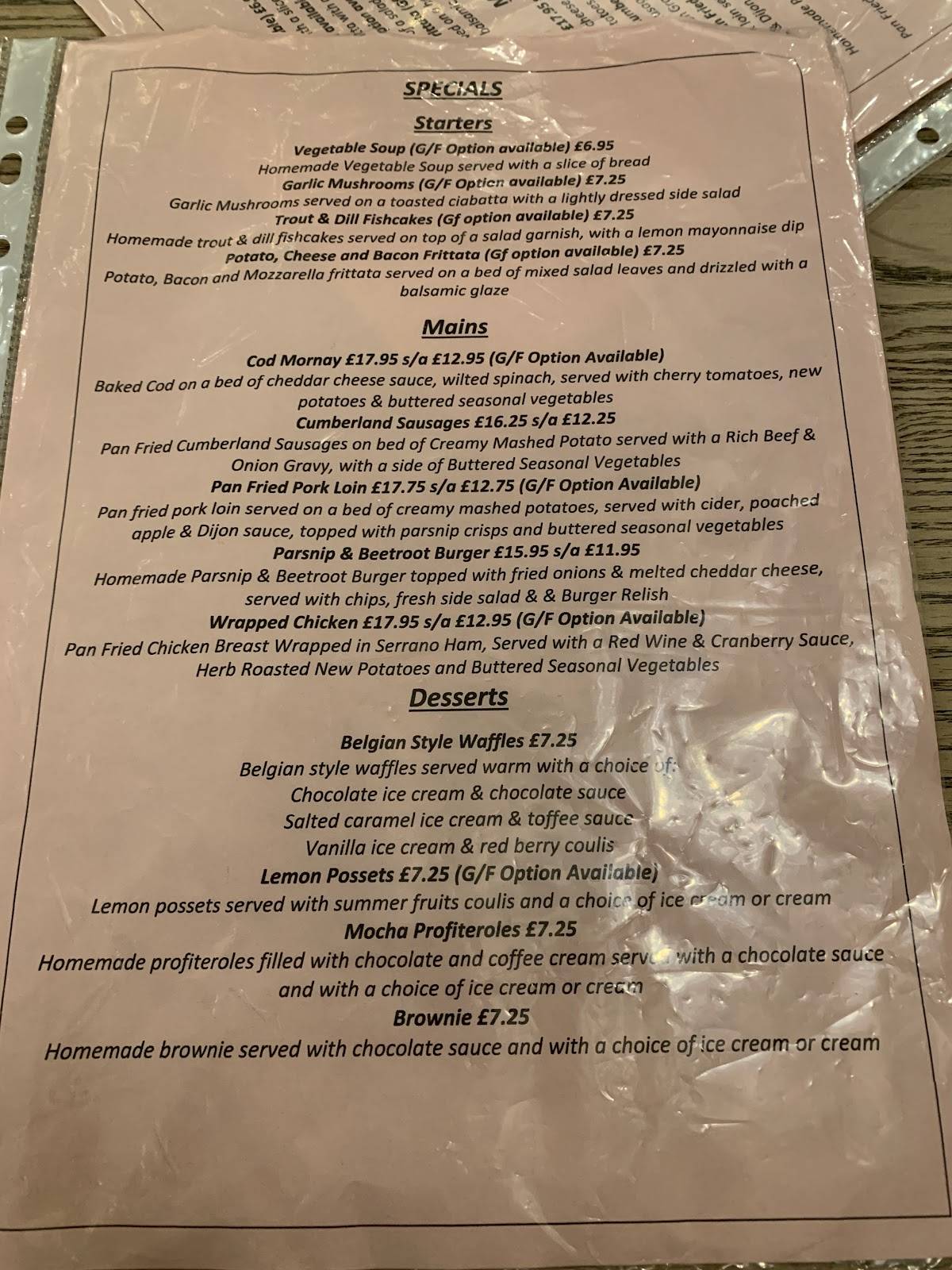 Menu at The Bear Cross pub & bar, Bournemouth, 2 Magna Rd