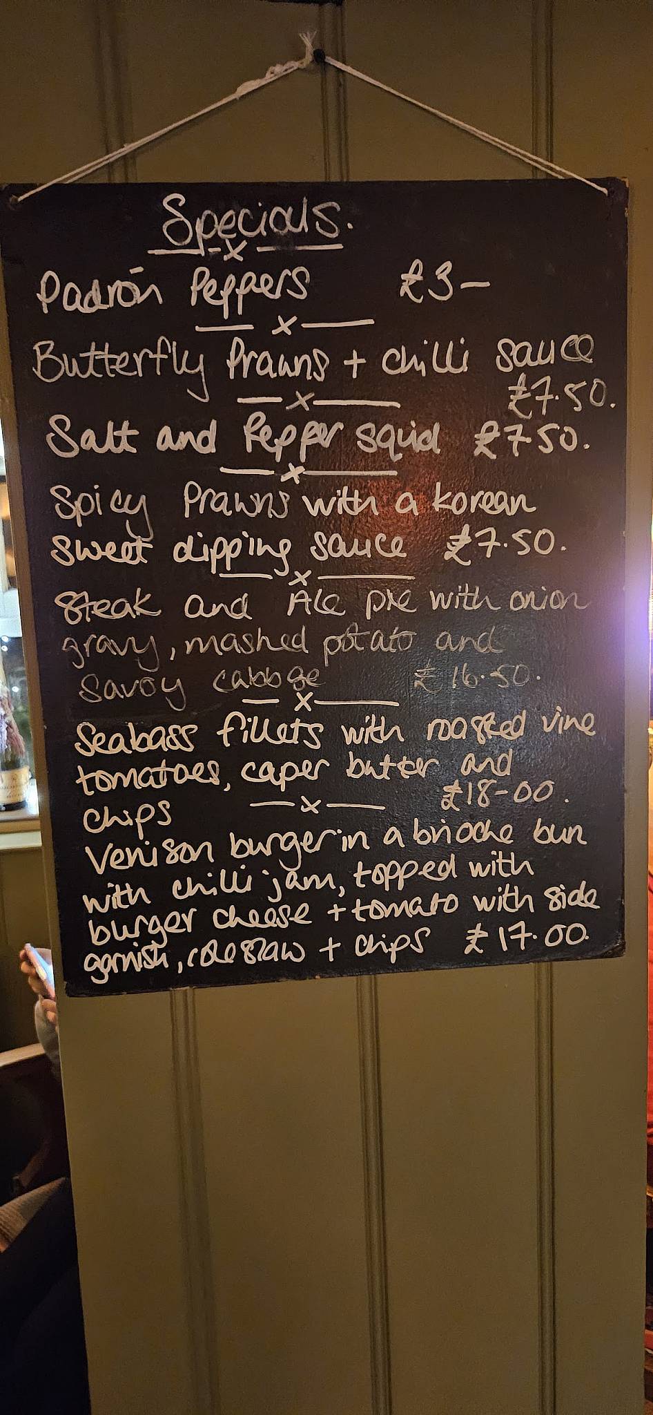 Menu at The Brewer's Arms pub & bar, Hailsham