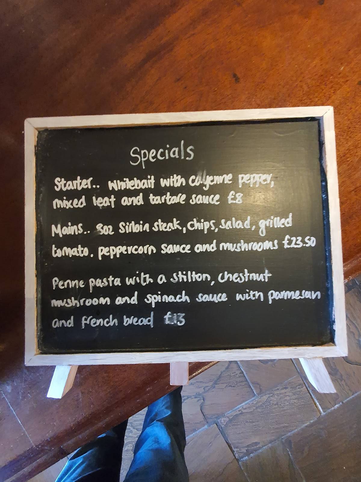 Menu at The Bridge Inn pub & bar, Amberley