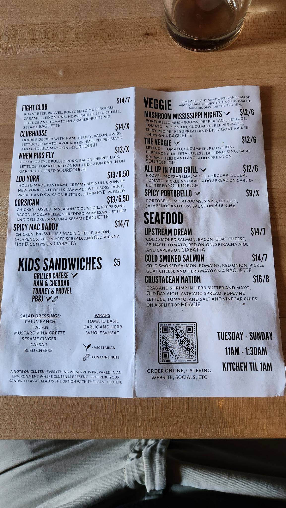 Menu at The Gramophone pub & bar, St. Louis