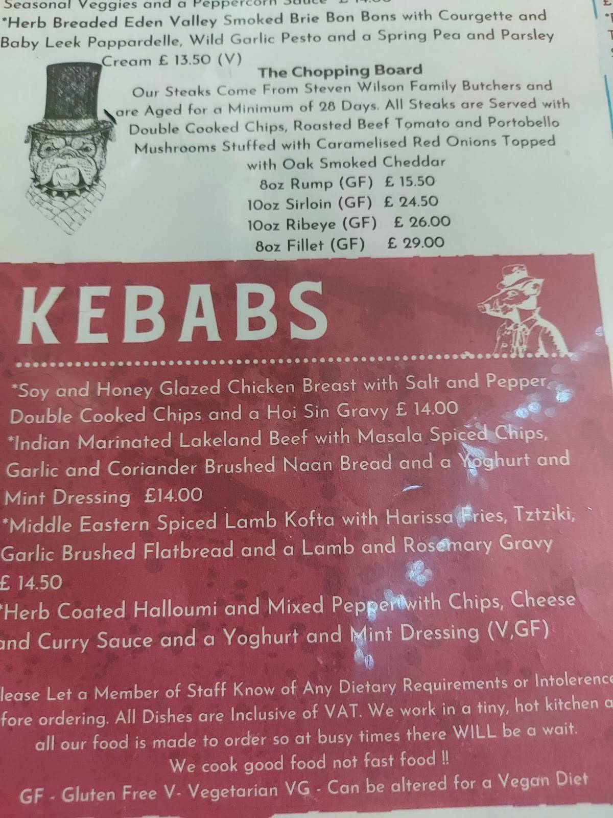 Menu at The Old Bank pub & bar, Carlisle