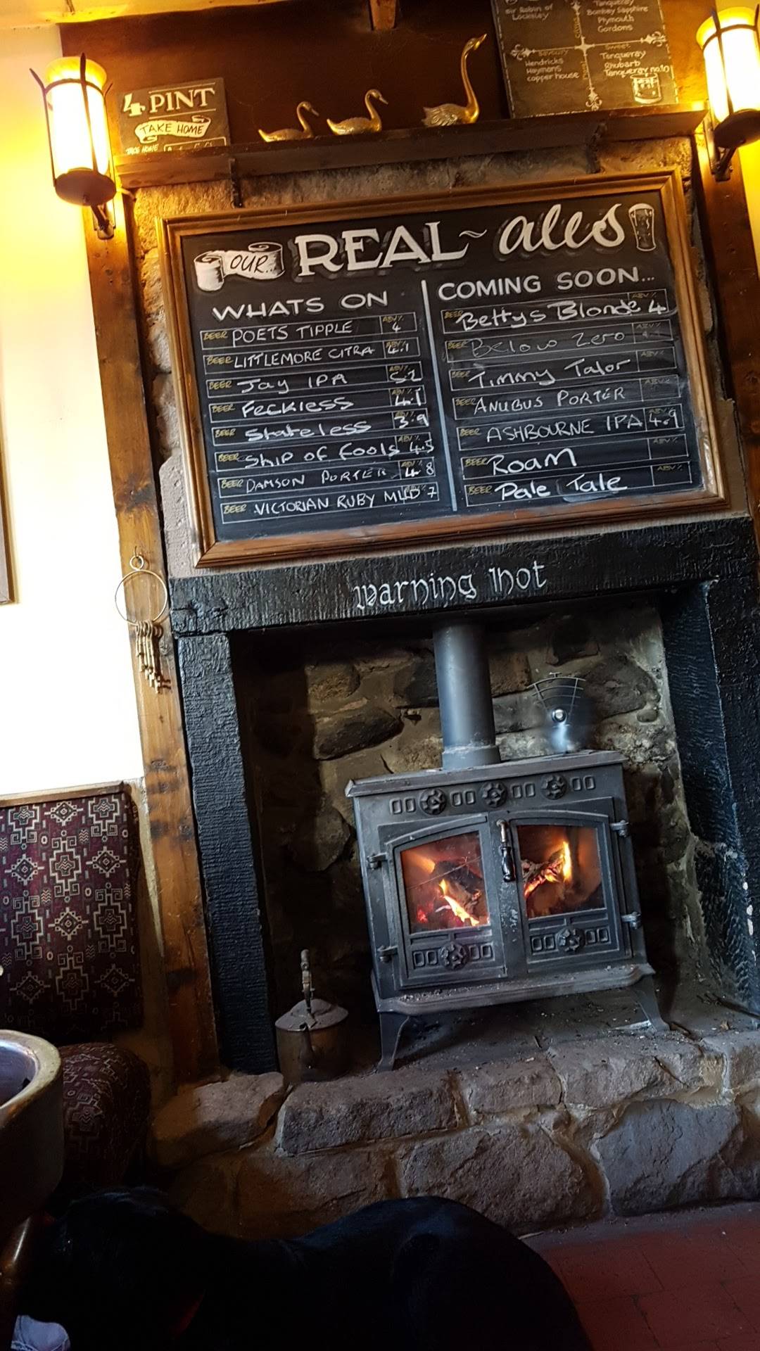 Menu at The Old Black Swan Public House, Crich, 12 Bowns Hill