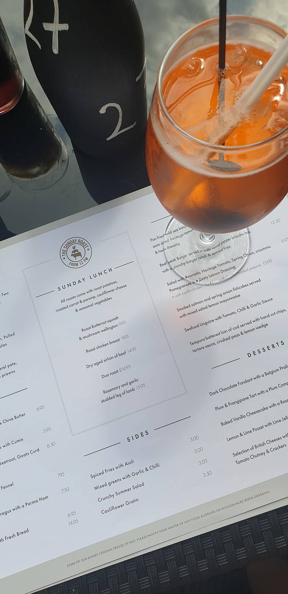 Menu at The Olive Tree pub & bar, Romsey, The Olive Trees