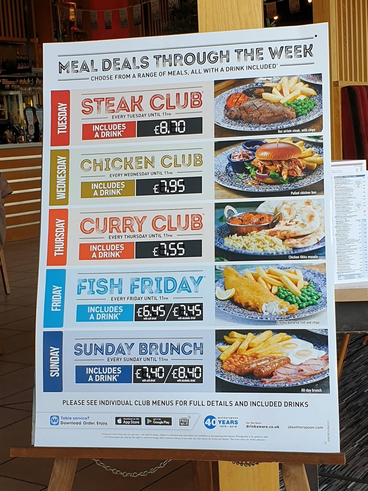 Menu at The Percy Shaw pub & bar, Halifax, Broad St