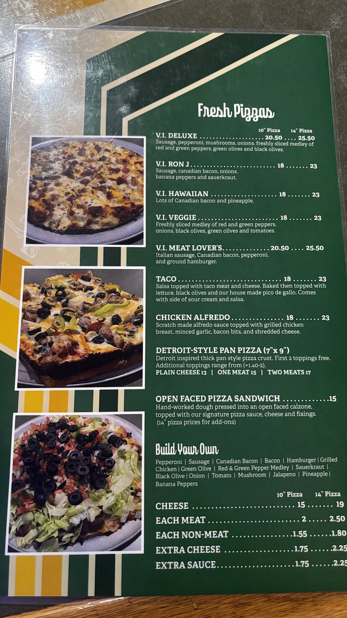 Menu at Village Inn Sports Bar, Grill & Pizzeria, Hudson