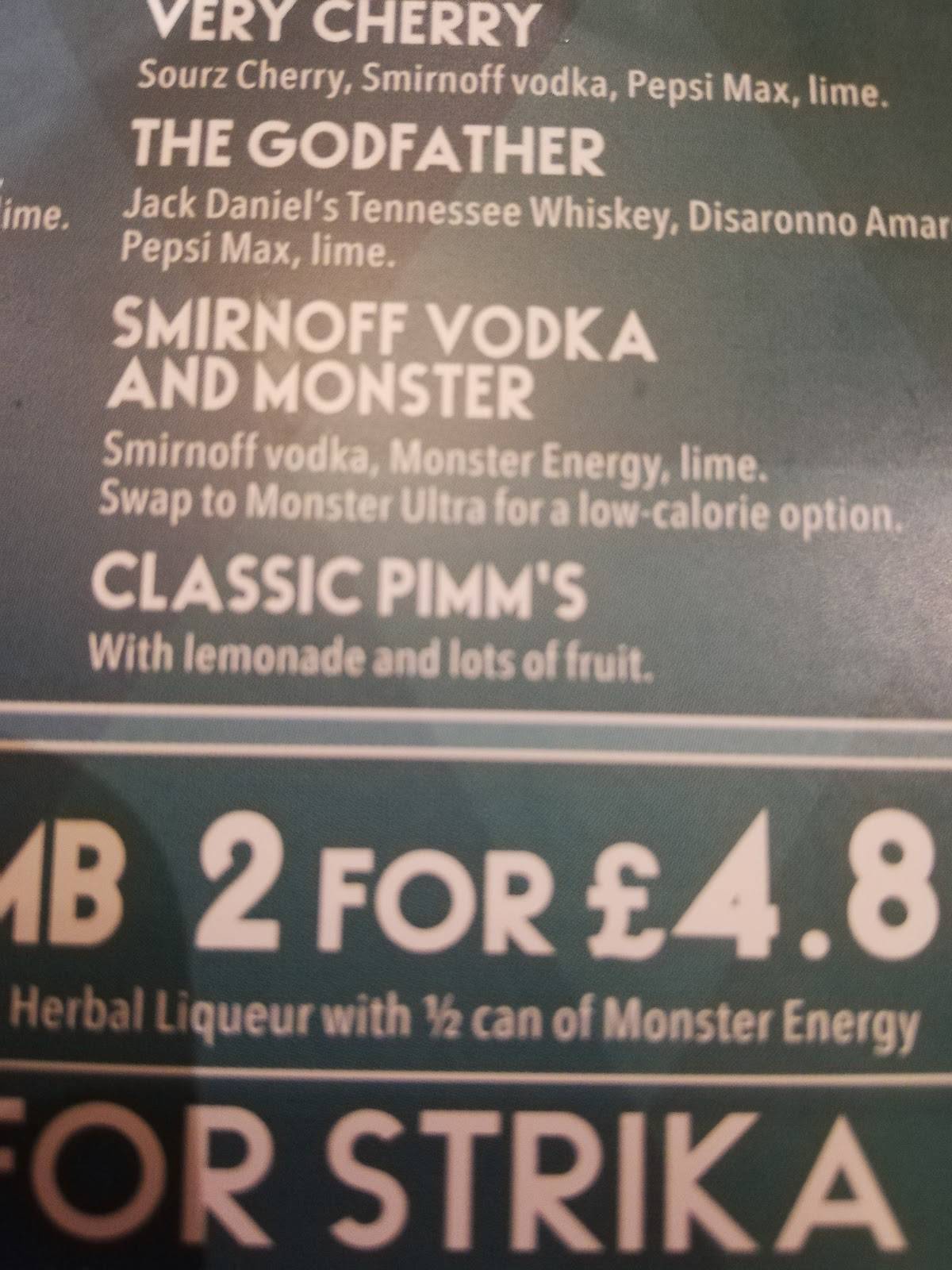 Menu at Wetherspoons (Victoria Station) pub & bar, London