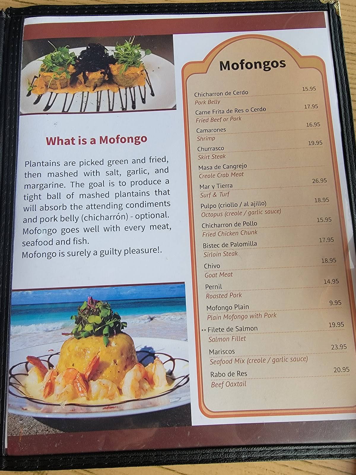 Menu at Punta Cana Restaurant, Dominican Food Traditional & Authentic ...