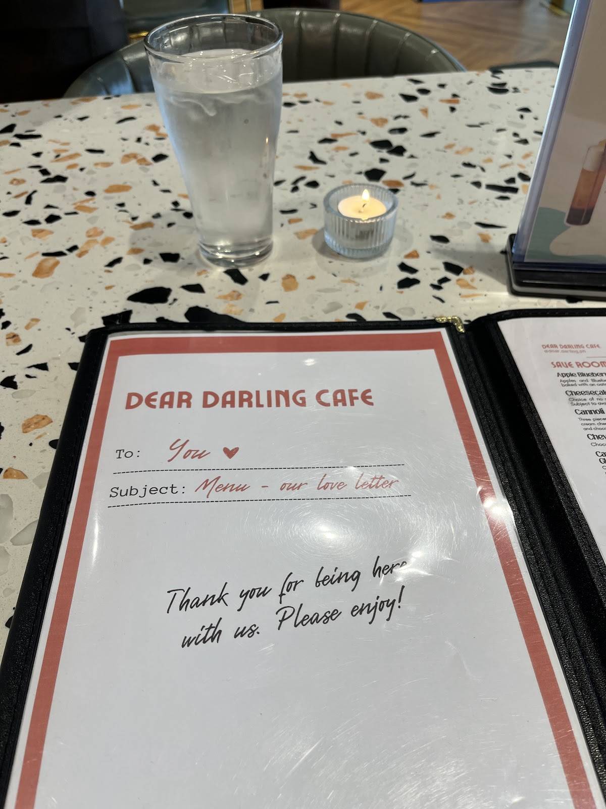 Menu at Dear Darling Cafe, Quezon City