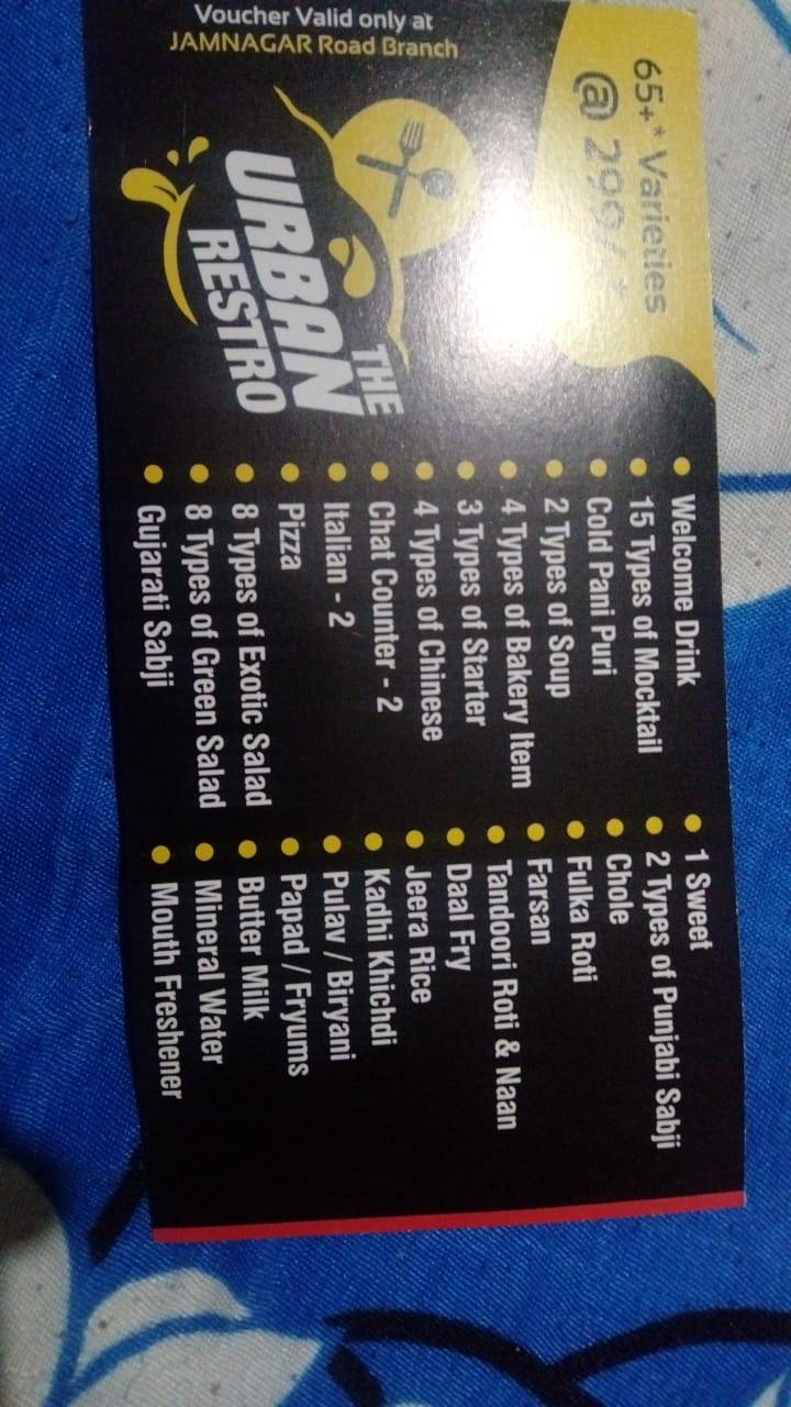 Menu at REAL URBAN DECK THE RESTRO CAFE, Rajkot