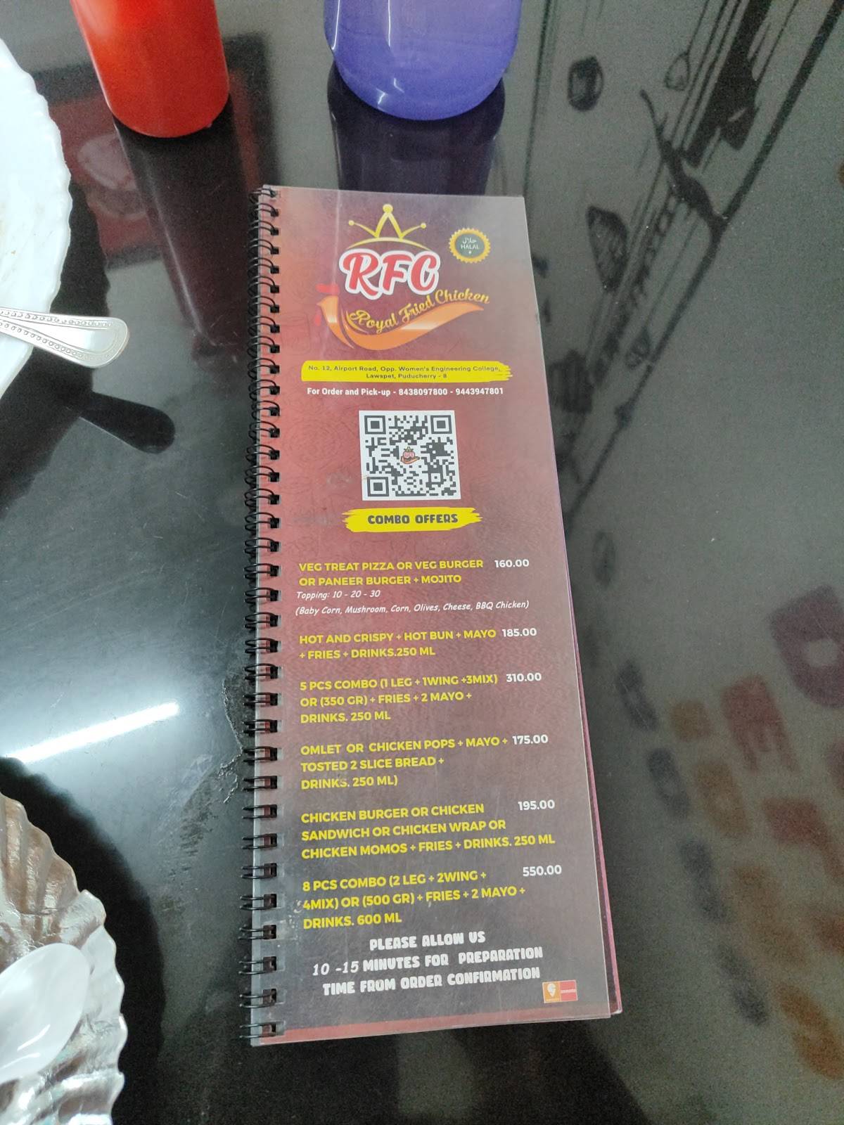 Menu at RFC Royal Fried Chicken, Puducherry