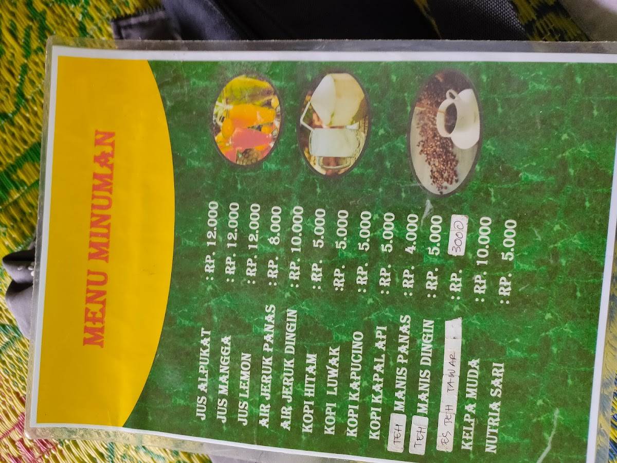 Menu at RM. Bangkong Reang Haji Cucu, Sirnagalih