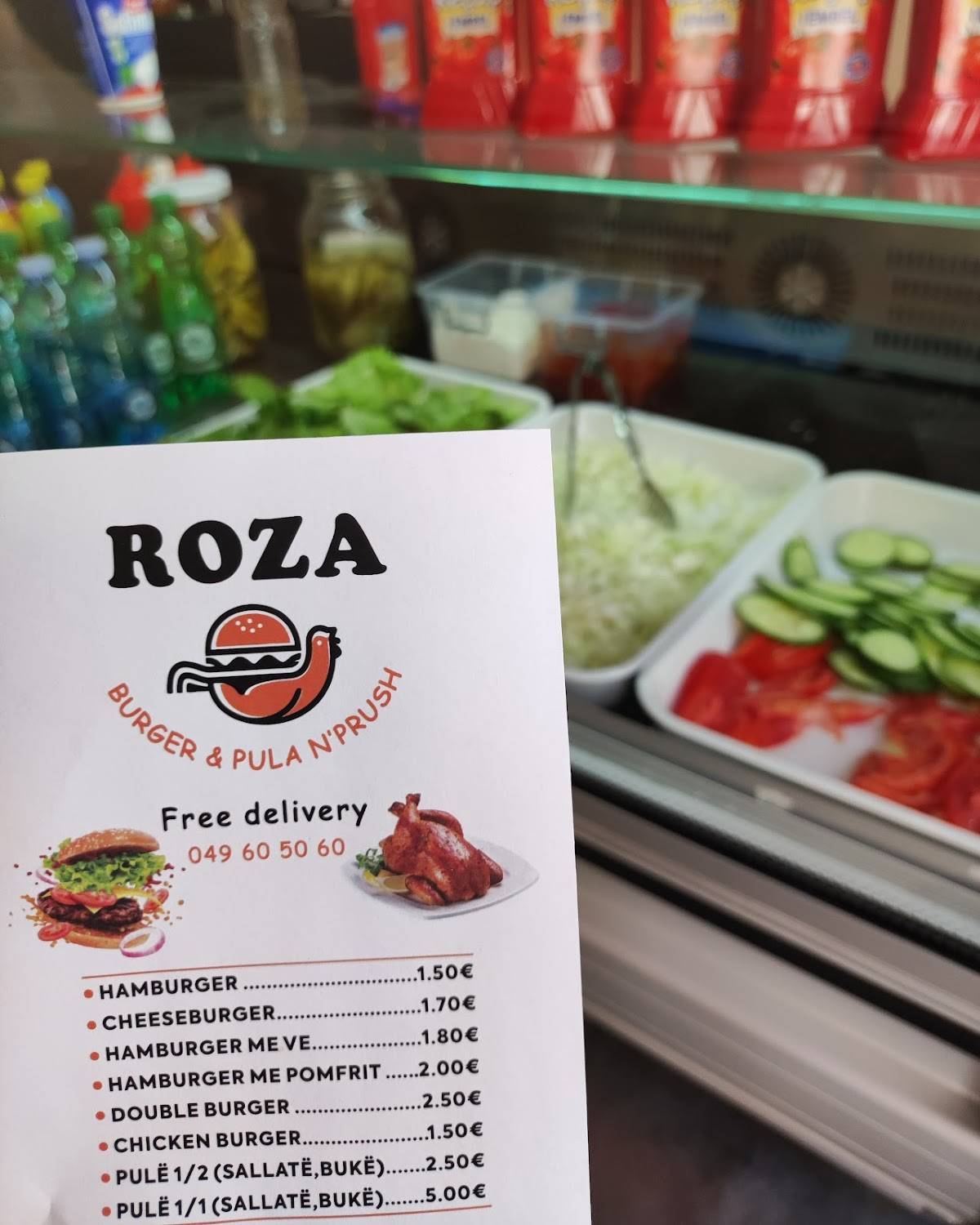 Speisekarte von ROZA Burger & Pula n'Prush restaurant, Priština