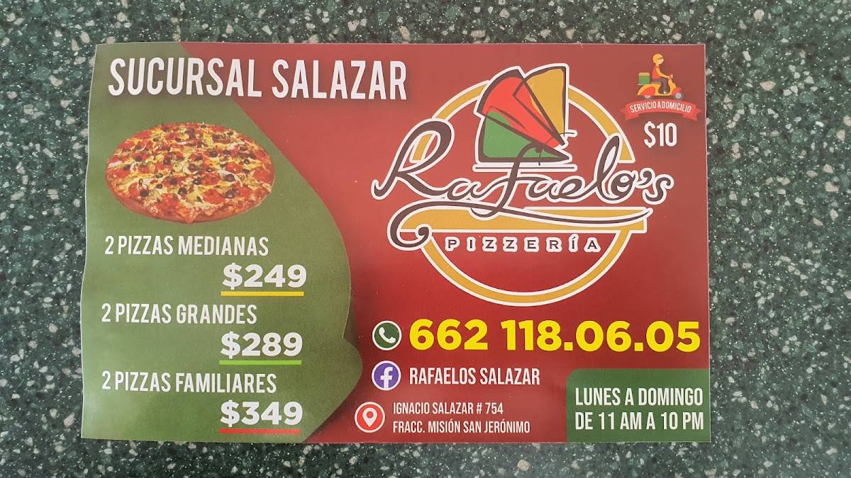Carta de Rafaelo's Express PIZZERÍA, Hermosillo