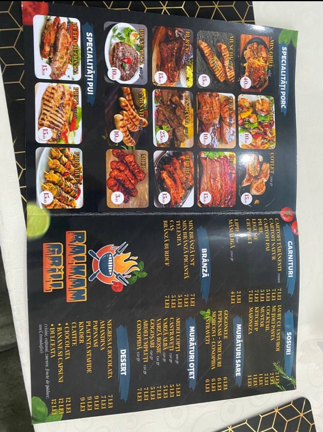 Menu at Balkan Grill, Râmnicu Sărat